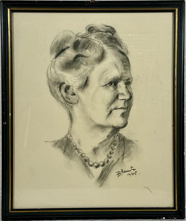 40er Jahre Portrait Zeichnung einer Dame unleserlich Sig. (Gebraucht) in Root für CHF 10 – mit ...