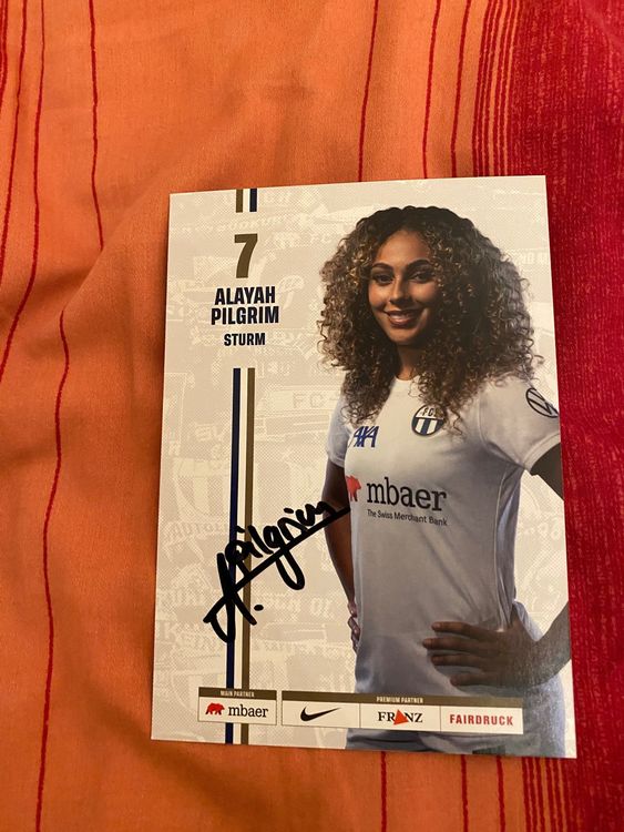 Autogrammkarte Alayah Pilgrim handsigniert (Gebraucht) in Rüschlikon ...