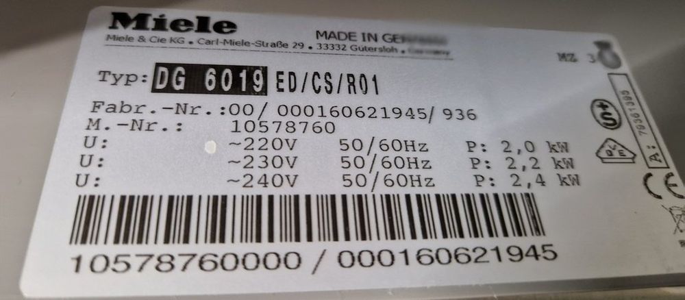 Dampfgarer Miele DG 6019-CH | Kaufen auf Ricardo