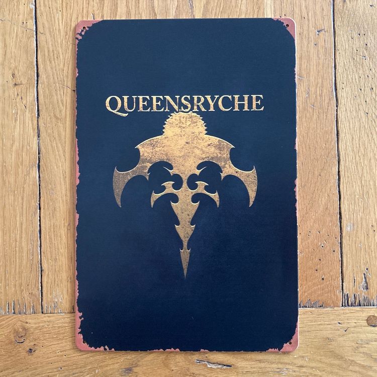 Blechschild 20x30cm QUEENSRYCHE Logo Heavy Metal Retro Rost (Neu ...