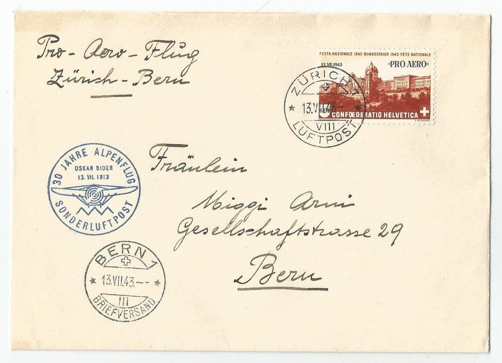 ** PRO AERO - SONDERFLUG JAHR 1943 ** | Kaufen auf Ricardo