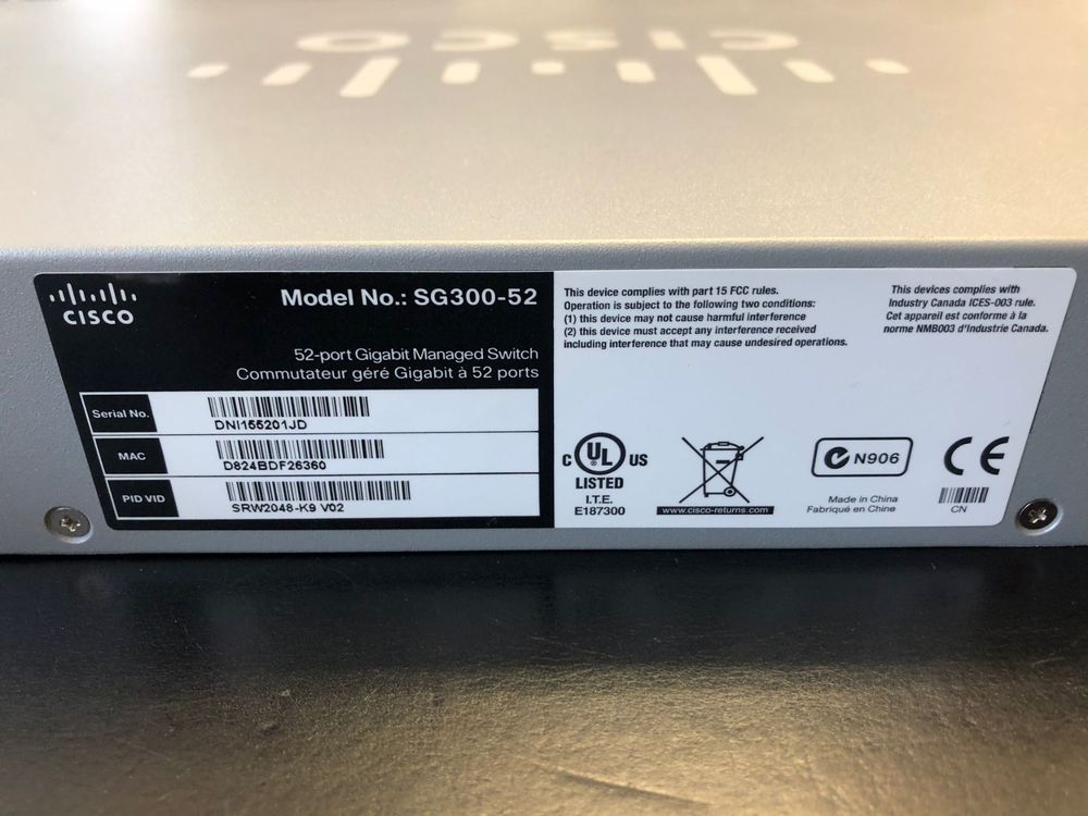 Cisco Small Business SG300-52P 52-Port Gigabit PoE Managed S (Gebraucht) in Zürich für CHF 53 ...