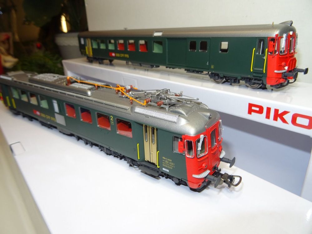 PIKO 96832 SBB RBe 4/4 Seetal Triebwagen + BDt grün/rot DC (Neu (gemäss ...
