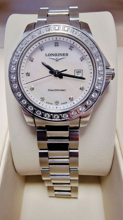 Longines Conquest - Ref. L3.258.0.88.6 Damenuhr m. Diamanten (Gebraucht) in Basel für CHF 1180 ...