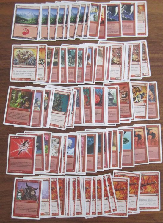 Magic the Gathering Karten Set rot1 ca. 100 Karten ab IV | Kaufen auf ...