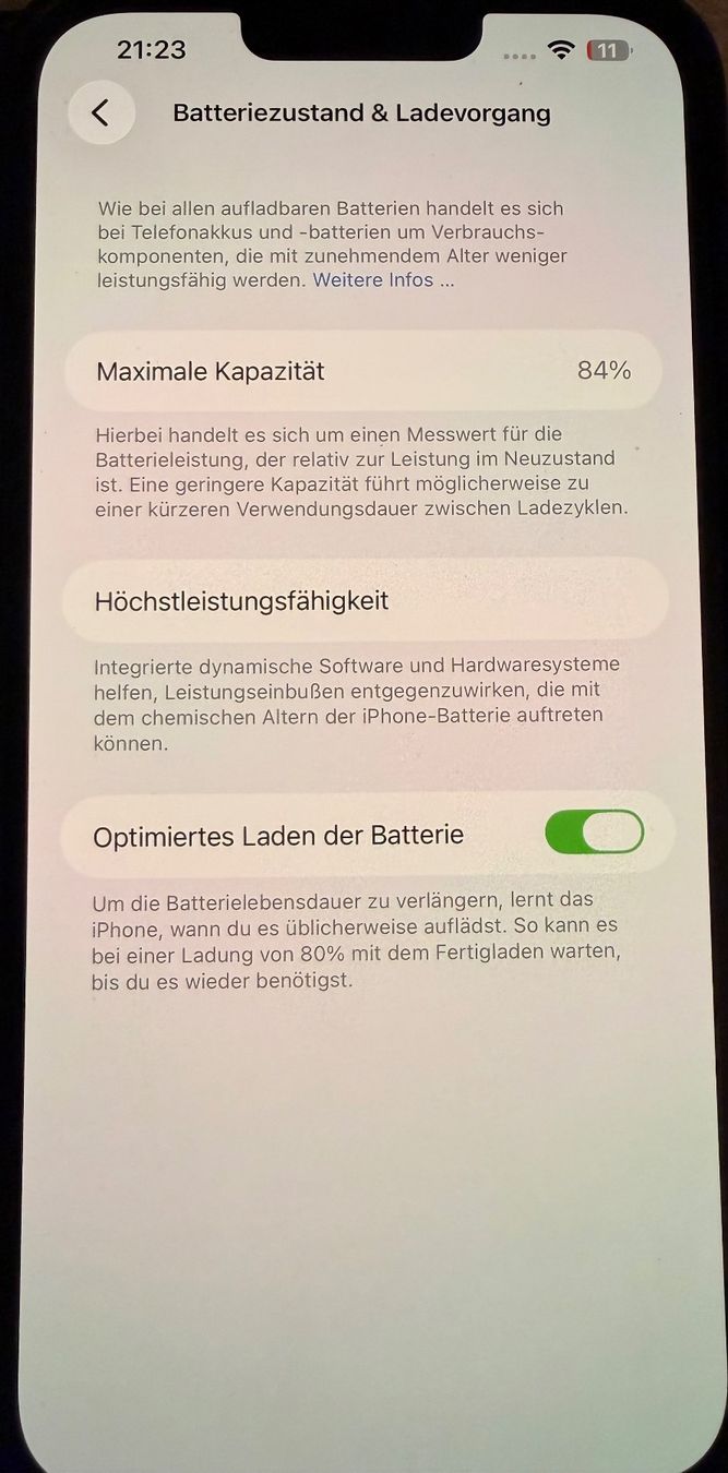 Apple iPhone 13 Pro Max 128GB, Graphit - 84 % Akku sehr gut (Gebraucht ...