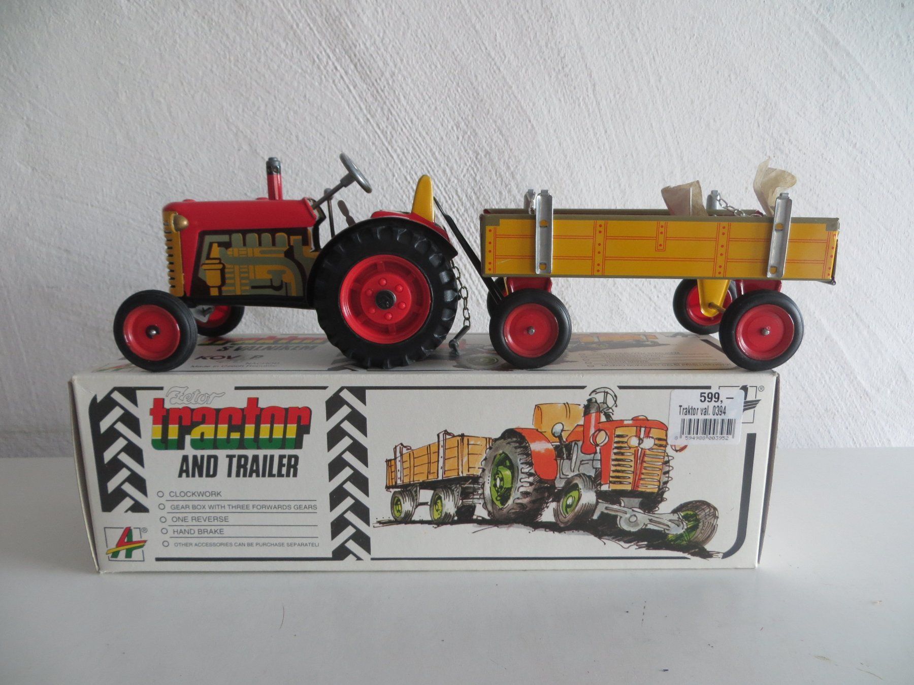 Kovap 1:25: Zetor-Traktor m. Anhänger, Uhrwerk, wie neu, OVP (Neu ...