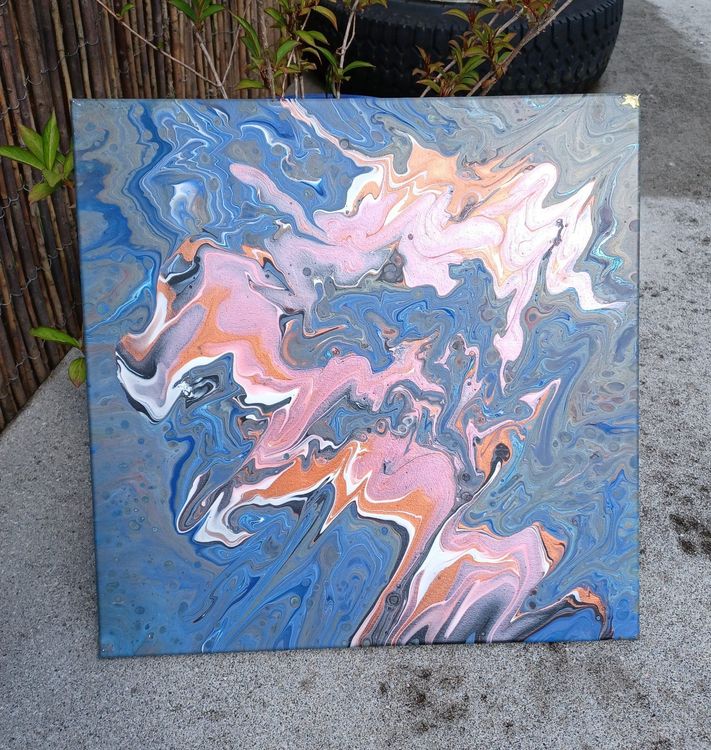 Acryl Pouring Blau Lila (Neu (gemäss Beschreibung)) in Montlingen für CHF 10 – nur Abholung auf ...