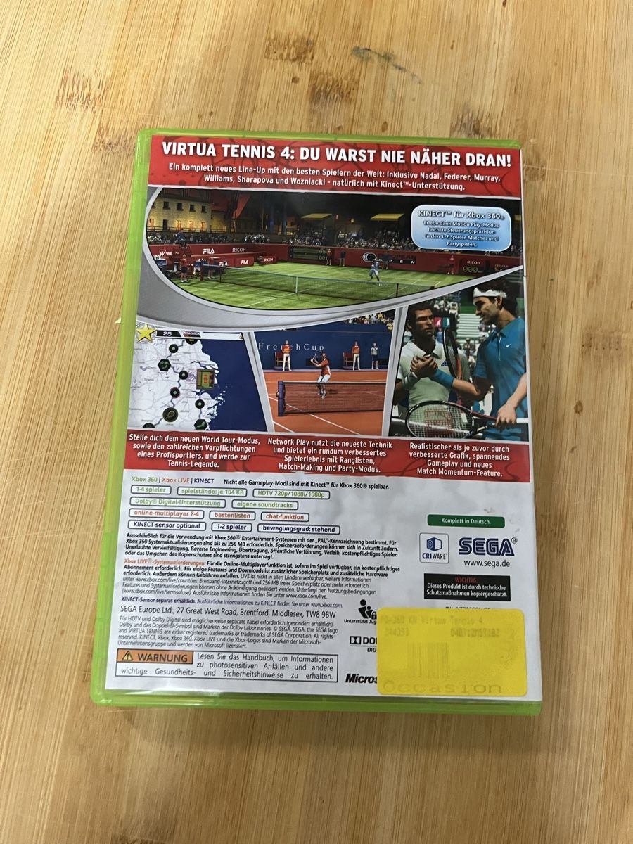 Virtual Tennis 4 - Xbox 360 - Top Zustand - Sports Game (Gebraucht) in ...