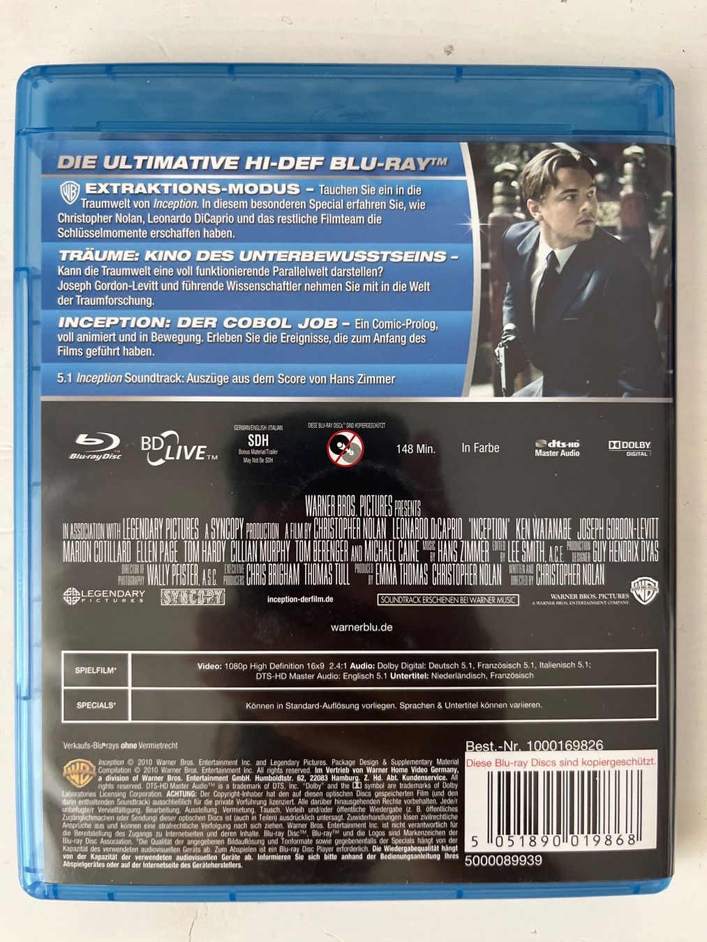 Inception (2010), Blu-ray - Leonardo Dicaprio (Neu (gemäss Beschreibung ...