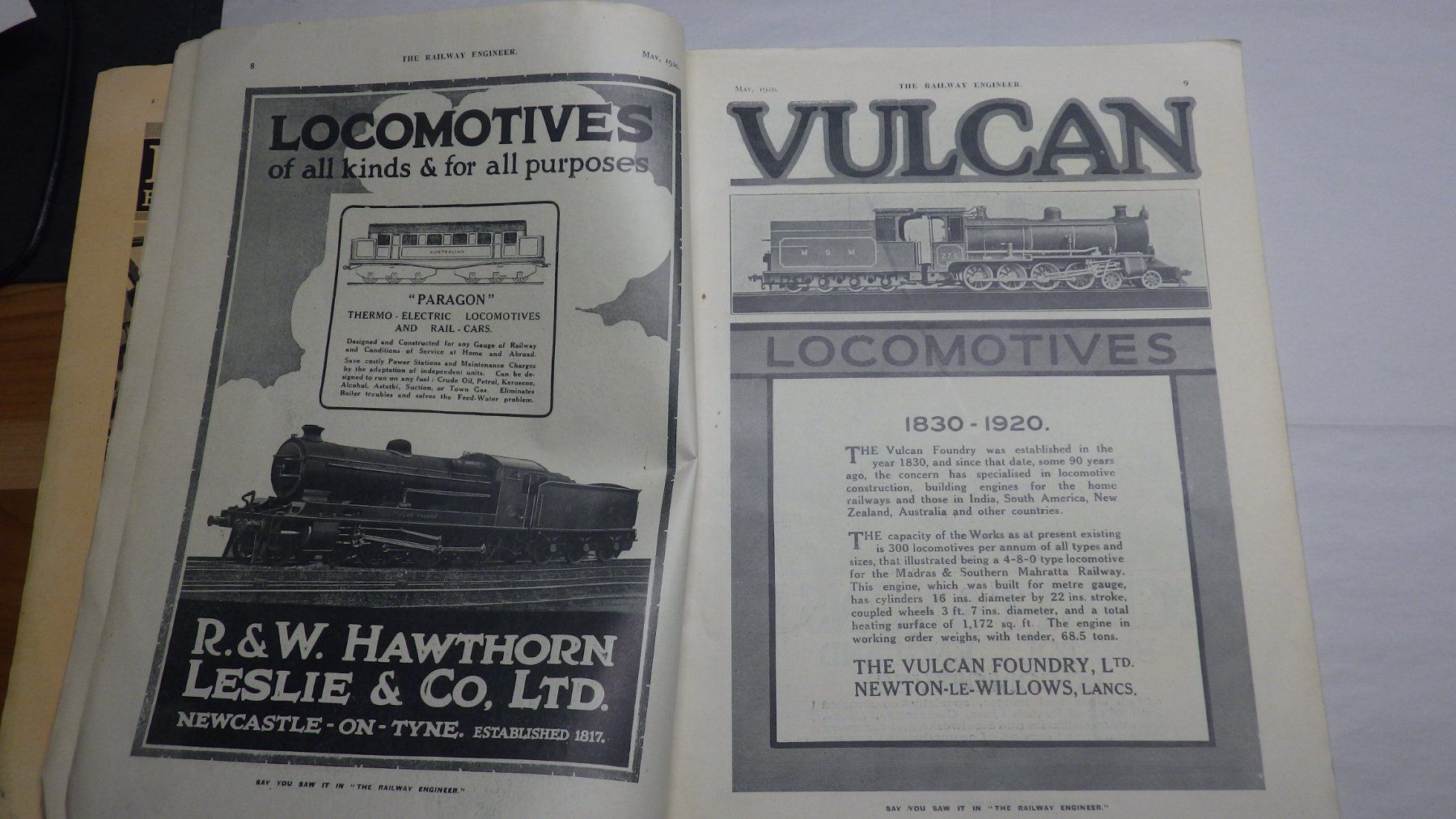 RAILWAY ENGINEER MAY 1920 SELTENES EISENBAHN HEFT VINTAGE (Gebraucht ...