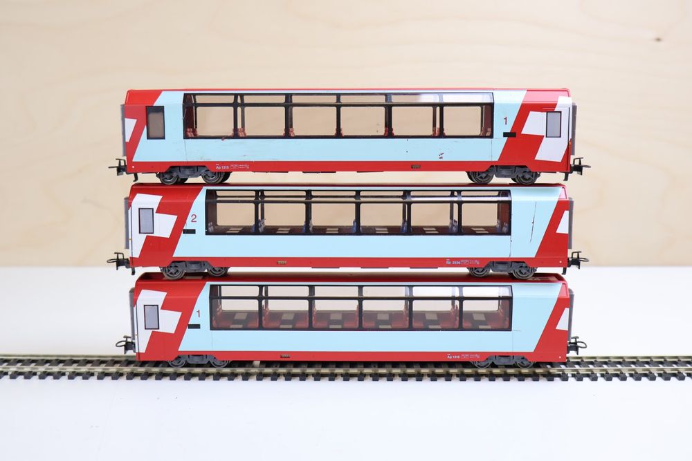 BEMO 3 x RhB Panoramawagen Glacier Express - H0 Märklin (Gebraucht) in Winterthur für CHF 129 ...