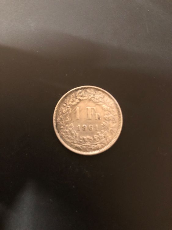 Pièce 1 chf Frank Münz Argent Silver Silber 1961 (Gebraucht) in Fully für CHF 3 – mit Lieferung ...