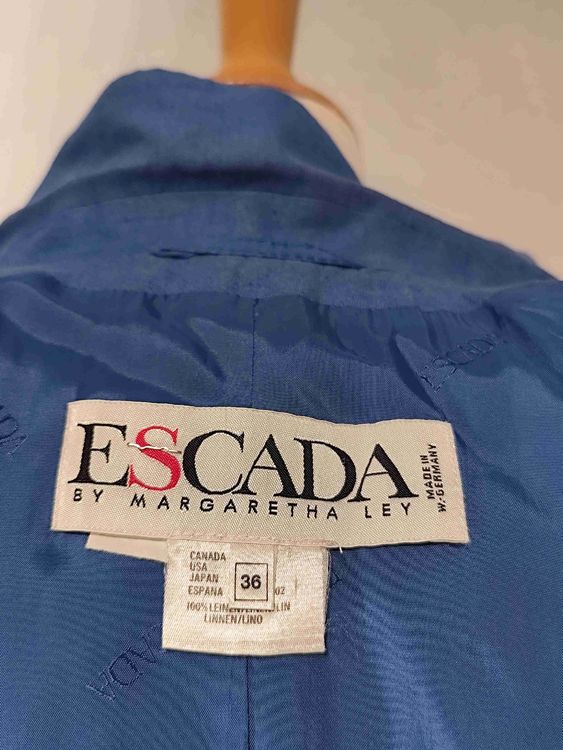 Escada Blazer Leinen Gr. 36 Dunkelblau | Kaufen auf Ricardo