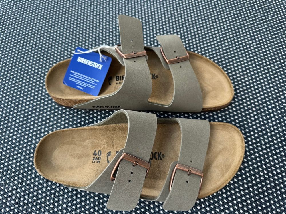 Birkenstock Arizona BS - stone - Pantolette - Gr. 40 - neu (Neu und ...