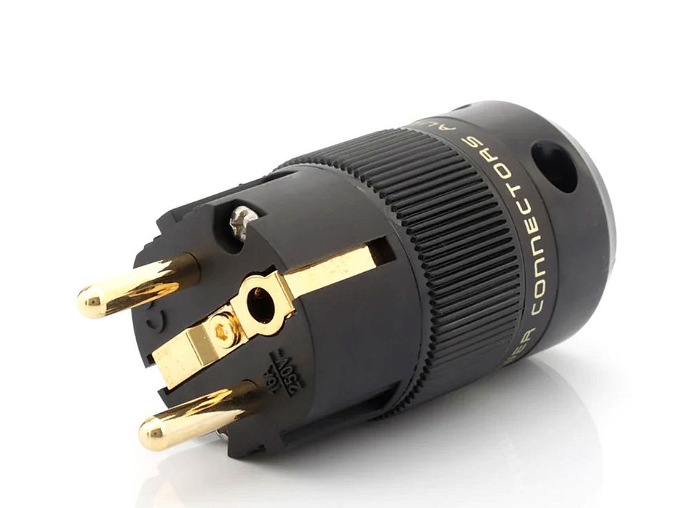High End Audiophile Stecker Schuko Gold 24K (Neu (gemäss Beschreibung ...