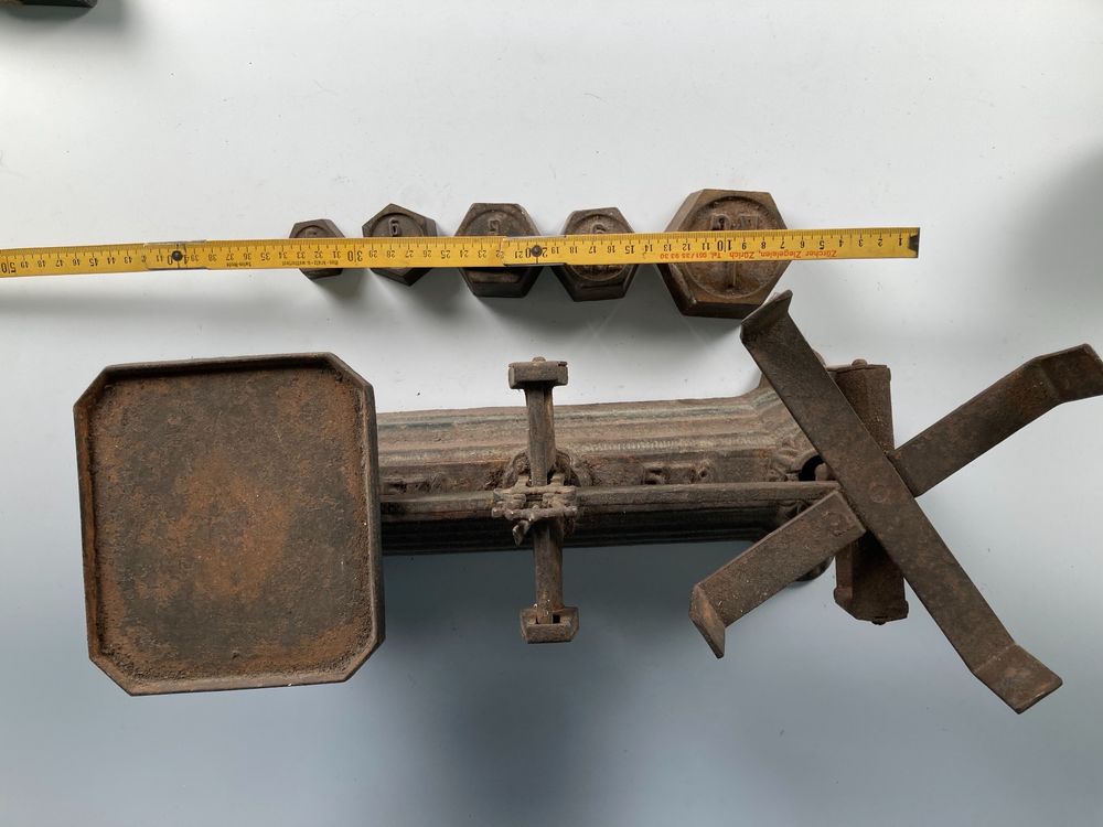 Antike Wagge mit Gewichte | Kaufen auf Ricardo