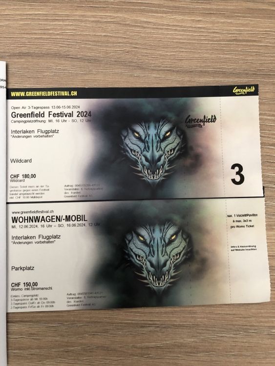 Greenfield Womo und Festivalpass | Kaufen auf Ricardo