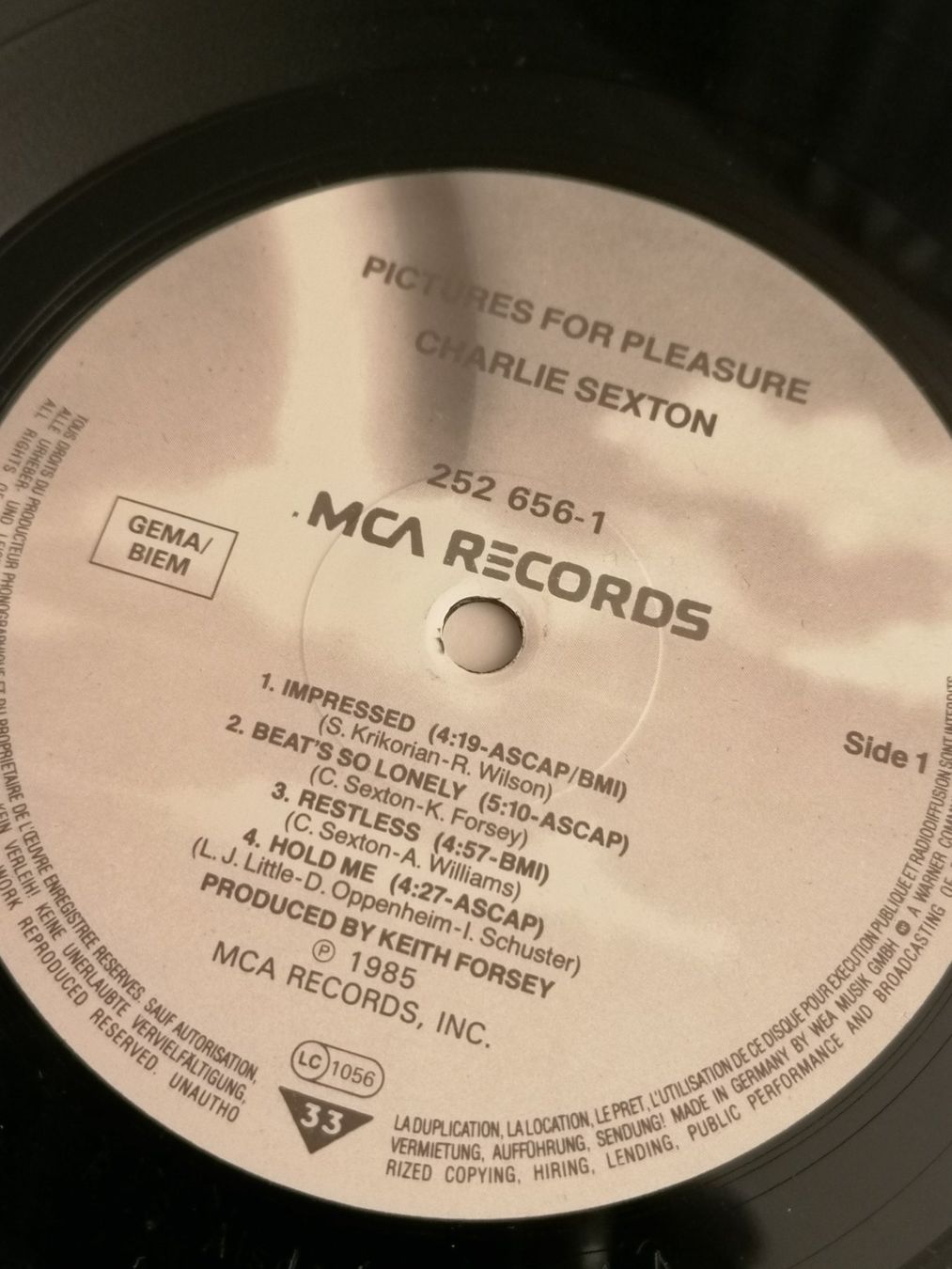 LP - Charlie Sexton - Pictures for Pleasure, Vinyl (Gebraucht) in Basel ...