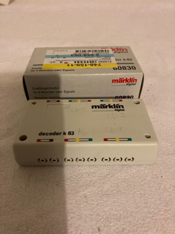 Decoder k83, Märklin Art. Nr. 60830, neue Stecker, gebraucht (Gebraucht) in Burgdorf für CHF 20 ...