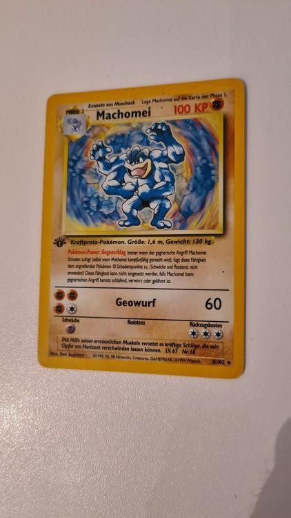 Pokemon Machomei 1.Edition Holo Base Set (Gebraucht) in Baar für CHF 15 – mit Lieferung auf ...