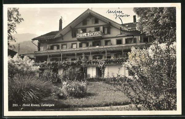 Leissigen, Hotel Kreuz, gelaufen 1935 (Gebraucht) in Frauenfeld für CHF ...