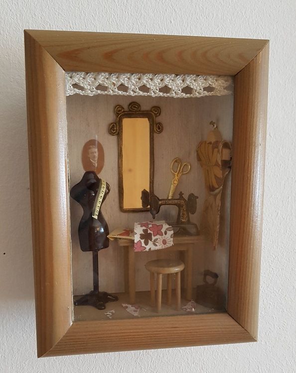 Nähatelier im Bild, 3D, Miniatur Kunst (Gebraucht) in Basel für CHF 25 ...