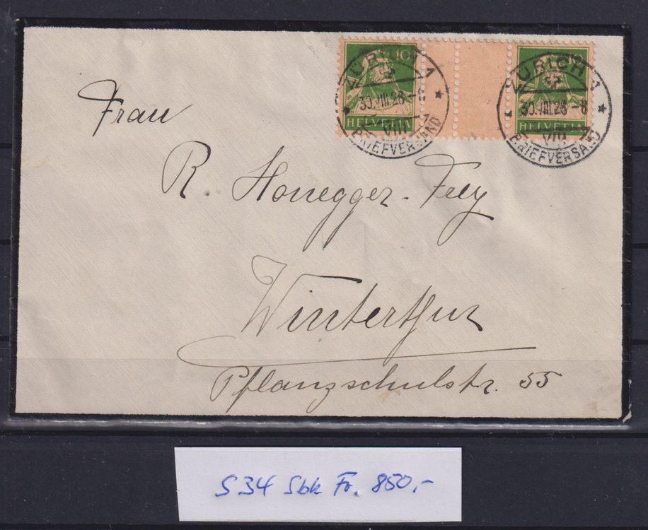 Seltener Zwischensteg S34 SBK Fr. 850.- (Gebraucht) in Bibern SH für CHF 452 – mit Lieferung auf ...