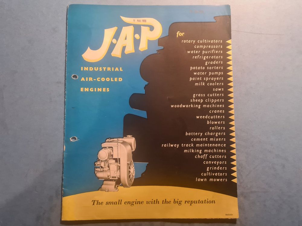 JAP ENGINE BROCHURE OLDTIMER VINTAGE COLLECTION (D'occasion) à Bellevue ...