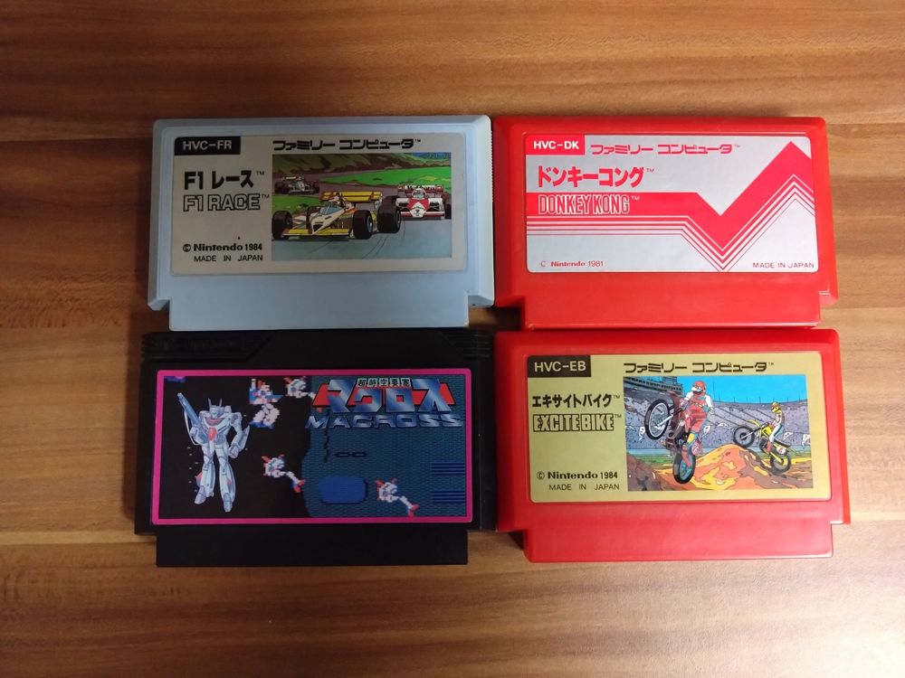 Famicom - Donkey Kong / Excite Bike / F1 Race / Macross (Gebraucht) in ...