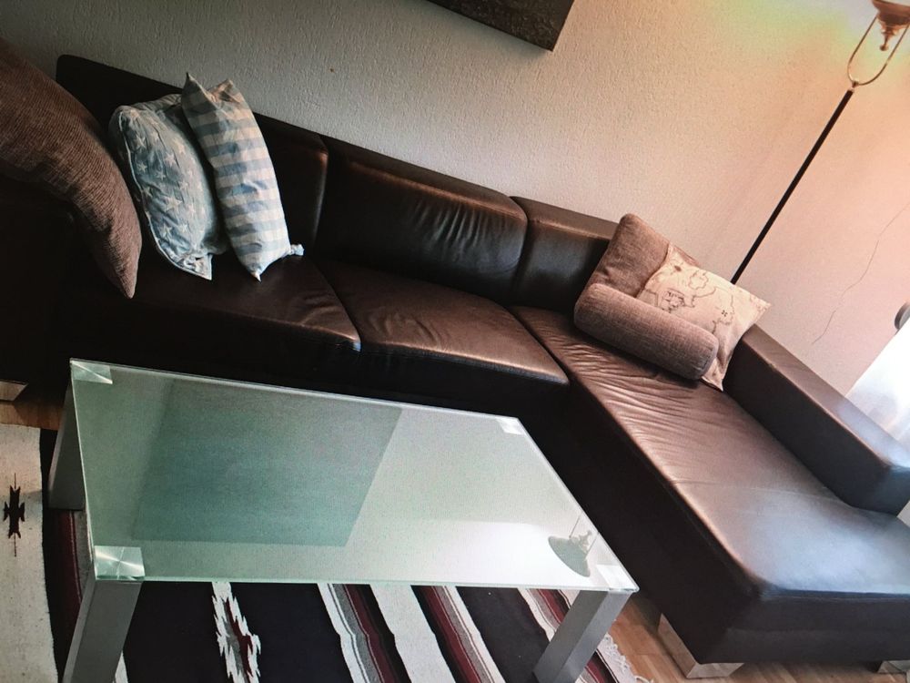 Eck Sofa Braun Leder 2-teilig (Gebraucht) in Egg b. Zürich für CHF 160 ...