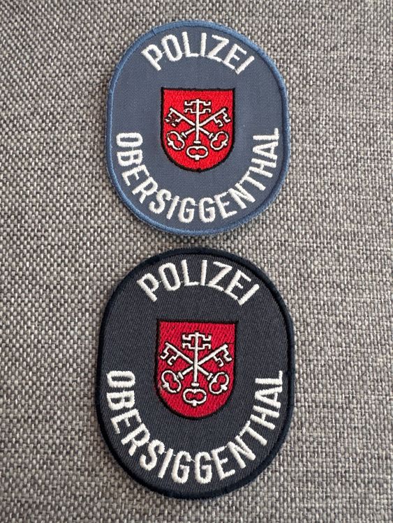 ORIGINAL 2 verschiedene Patch Polizei Obersiggenthal (Neu und ...