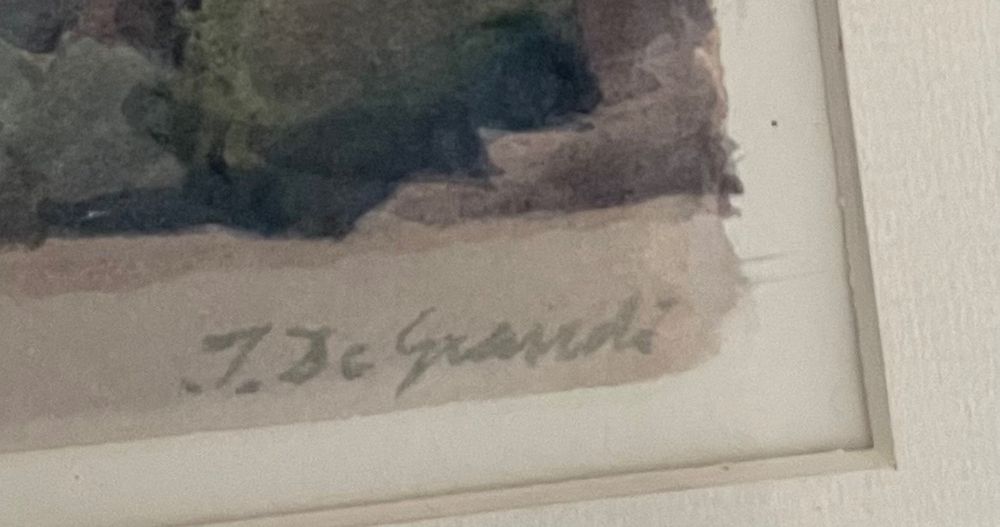 Italo De Grandi (1912-1988) Landschafts Aquarell (Gebraucht) in Root für CHF 40 – mit Lieferung ...