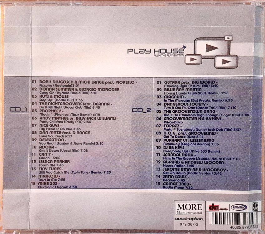 PLAY HOUSE VOL. 1, 2 & 3 (3 X 3 CD's) PUSH THE PLAY BUTTON! | Kaufen ...