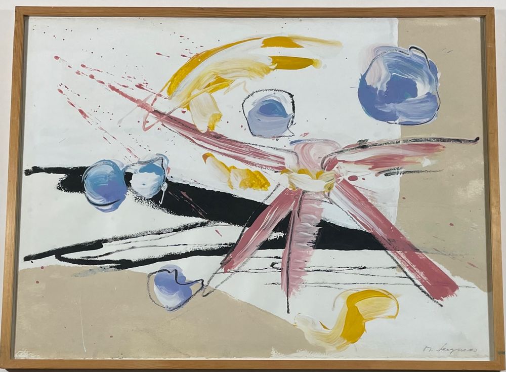 Interessante grosse Mischtechnik unleserlich Signiert (Gebraucht) in Root für CHF 15 – mit ...