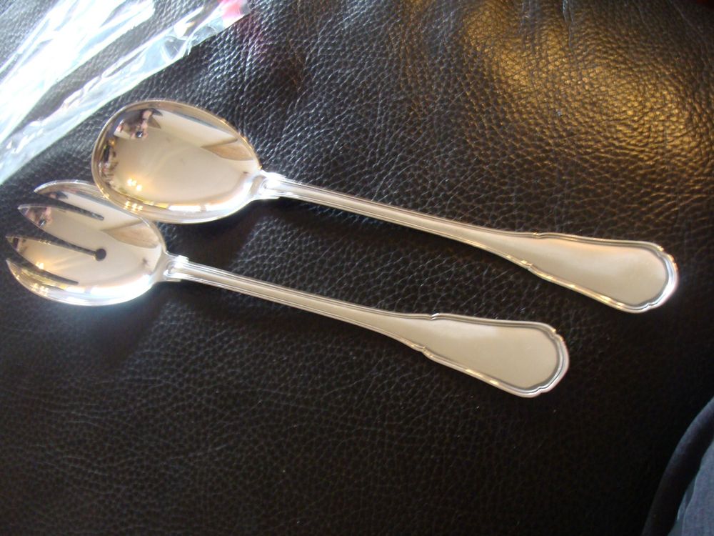 * GRANDE COUVERT A SALADE JEZLER LA REINE ARG.800 COMME NEUF (Neu ...