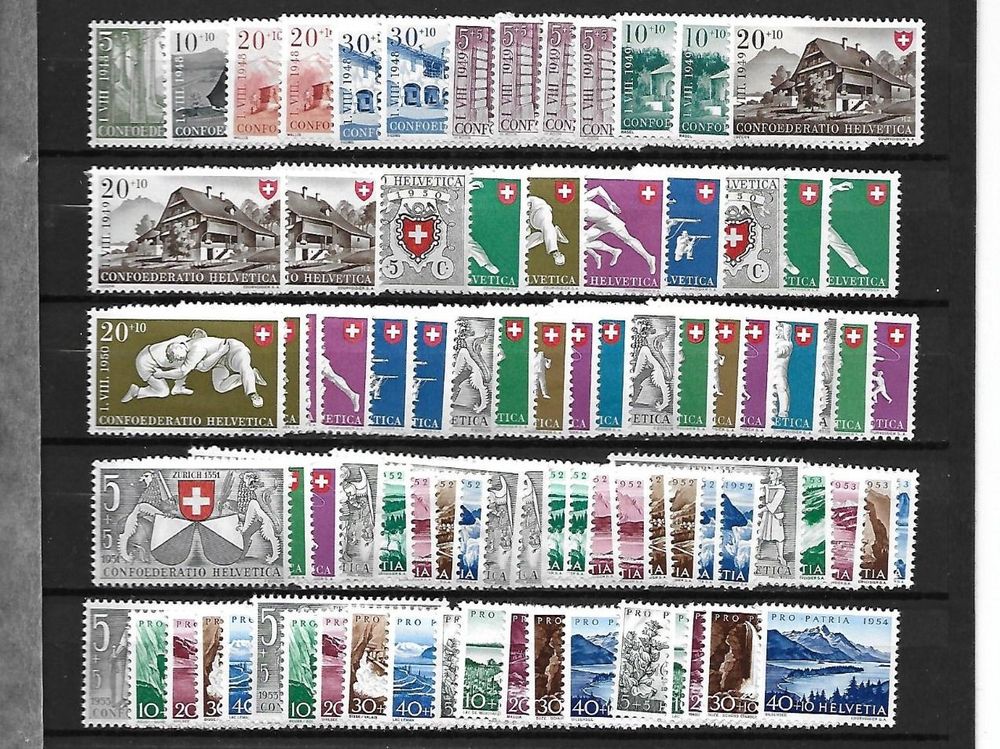 PP Restlot mit Falz 1948-1954 Kat: CHF 139.-- (Gebraucht) in Basel für CHF 8 – mit Lieferung auf ...