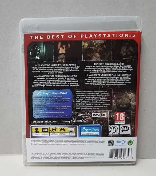 Heavy Rain Move Edition finden Sie den Orgami-Killer PS3 (Gebraucht) in Schüpfheim für CHF 9.8 ...
