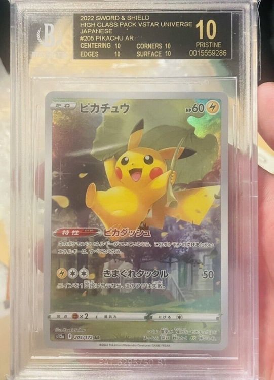 2022 Pokemon Pikachu AR #205 - BGS 10 Black Label - Perfect (Neu und ...