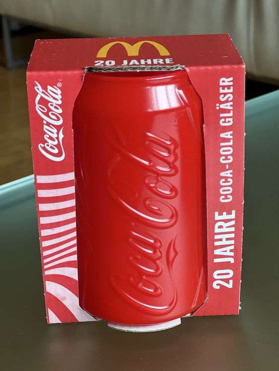 McDonalds Coca-Cola Glas Rot 20 Jahre Special Edition! (Neu und ...
