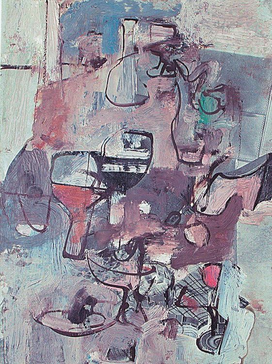 Walter Emil Müller. Stillleben, 1948. Öl auf Papier | Kaufen auf Ricardo