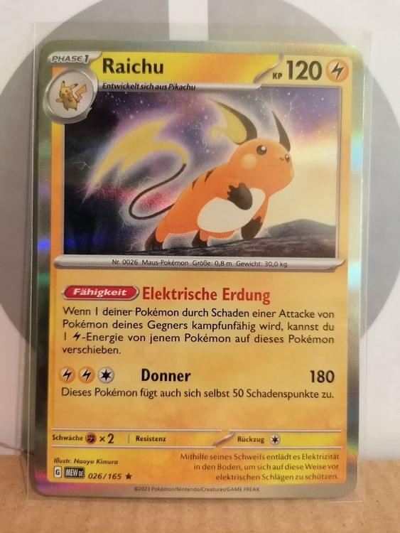 RAICHU HOLO 151 POKEMON KARTE 026/165 (Gebraucht) in Uerzlikon für CHF ...