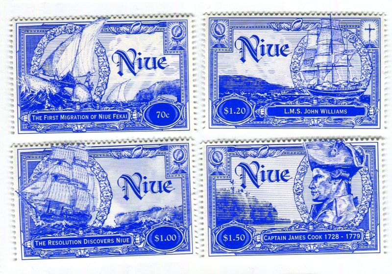 Briefmarken "Schiffe. James Cook". Niue (Neu und originalverpackt) in ...
