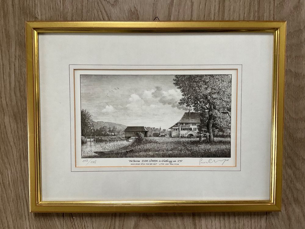 Lithographie Paul Wyss 36 x 27 cm (Gebraucht) in Pfäffikon ZH für CHF 75 – mit Lieferung auf ...