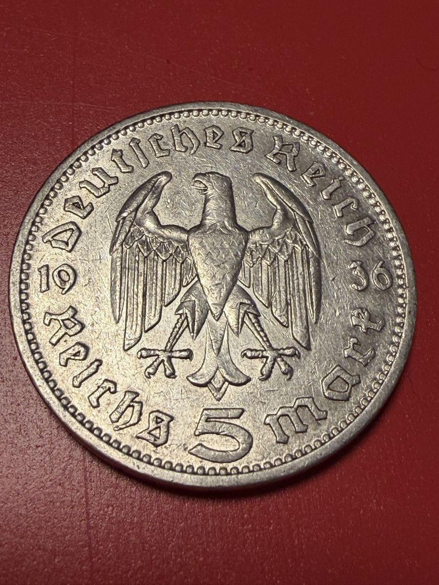 Rare German 5 Reichsmark coin, 1936 A (Gebraucht) in BADEN für CHF 30 ...