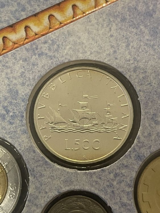 Italien 1998 offizieller Lire Kursmünzensatz mit 2 Silber (Neu (gemäss ...