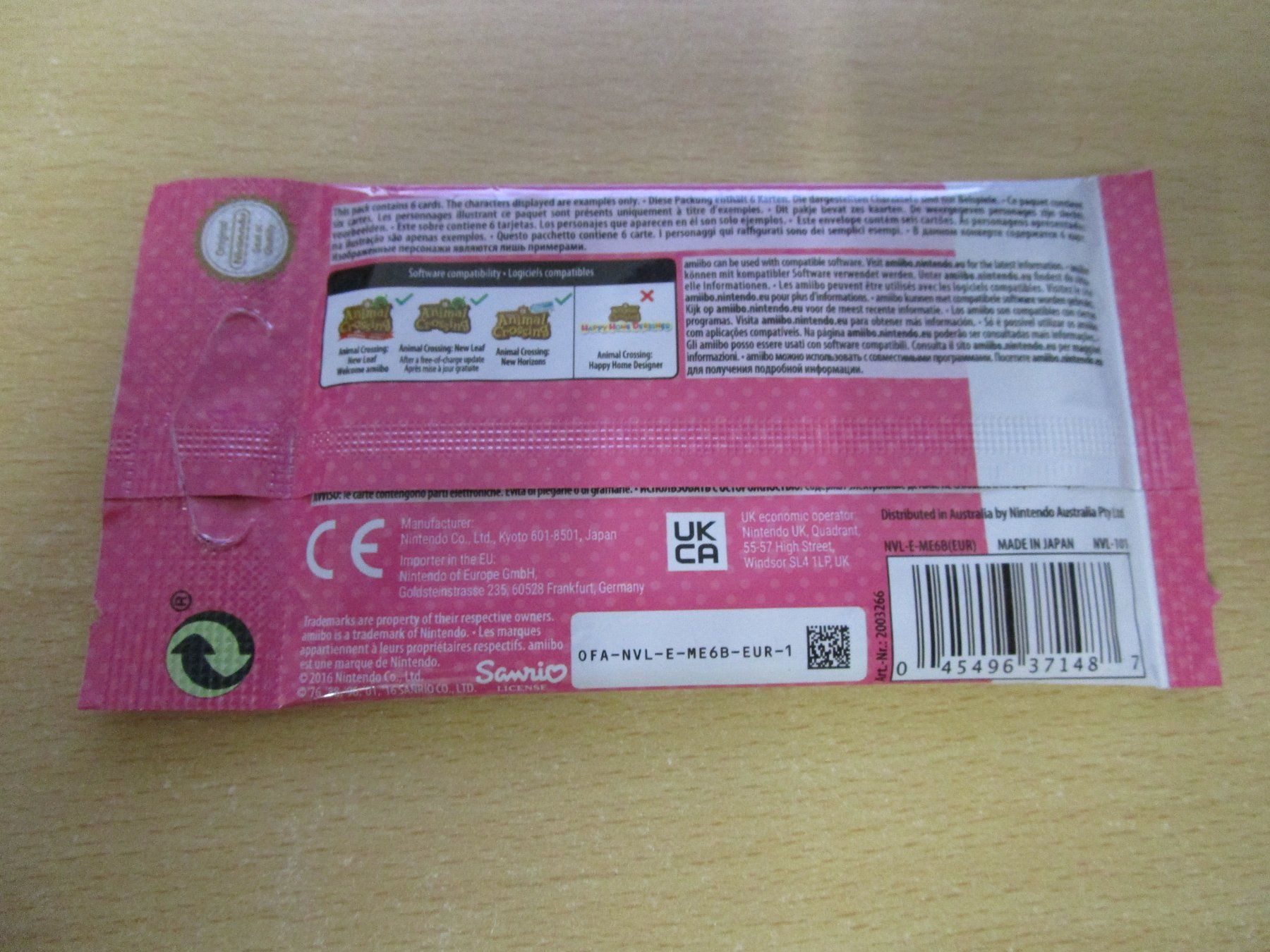 Animal Crossing amiibo Cards (6 Stück) New Leaf + Sanrio NEU (Neu und ...