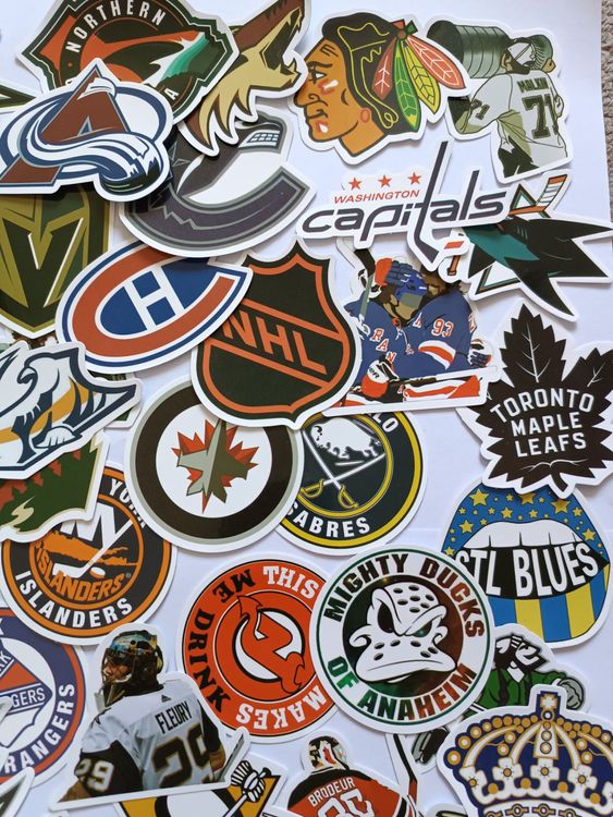 NHL Sticker grosses Set Eishockey Aufkleber (Neu und originalverpackt ...