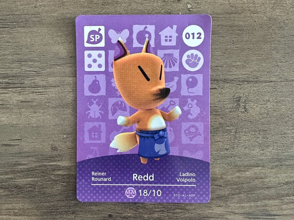 Animal Crossing Amiibo Karte Redd Nr. 012 (Gebraucht) in Luzern für CHF 2 – mit Lieferung auf ...