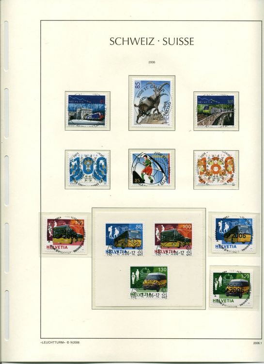 5 AUSGABEN 2006 MIT ET VOLL ODER ET HALBVOLLSTEMPEL FR. 43.- | Kaufen auf Ricardo